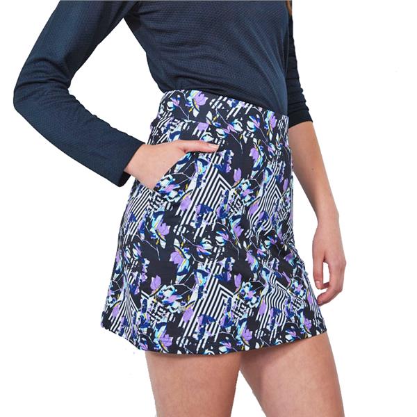 Daily Sports | The Modern Floral Stripe Print Single Jersey Pull On Skort
