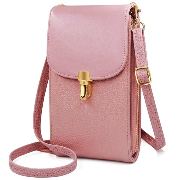 Lady Golf Mini Purse | Ladies Blush Pink Expanding Leather ...